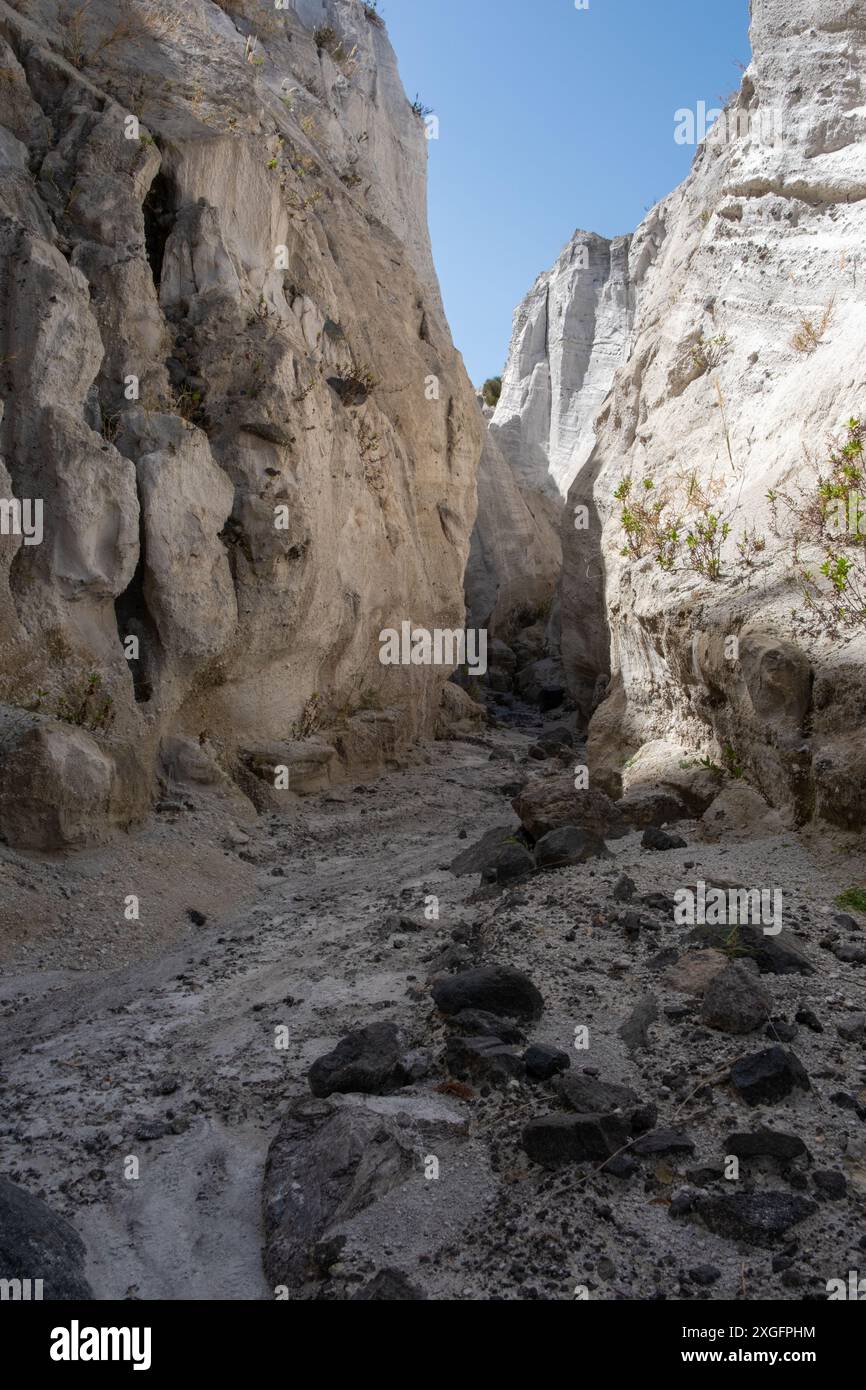 Pumice mining site in Lipari Island, Italy Stock Photo - Alamy