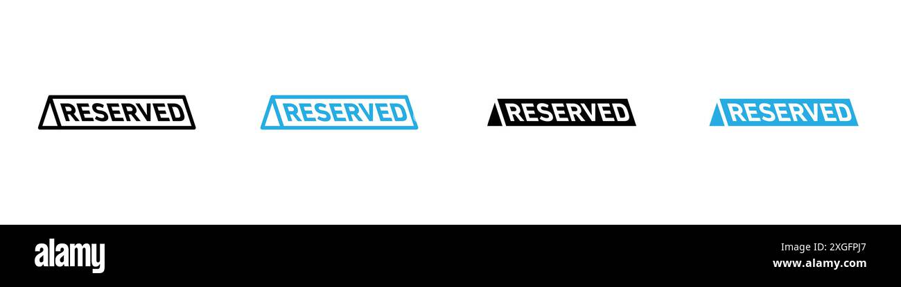 Reserved icon vector logo set collection for web app ui Stock Vector ...