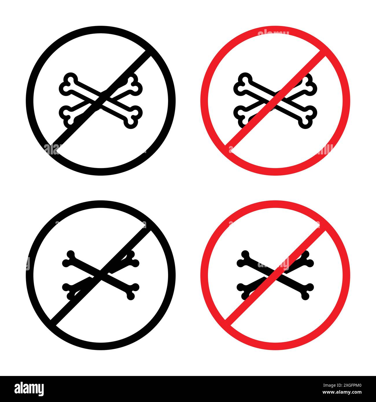 No bones sign vector logo set collection for web app ui Stock Vector Image & Art - Alamy