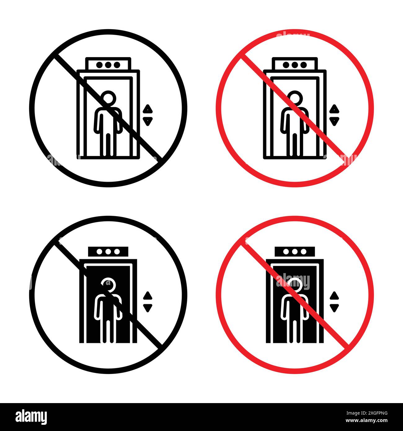 No elevator sign vector logo set collection for web app ui Stock Vector Image & Art - Alamy
