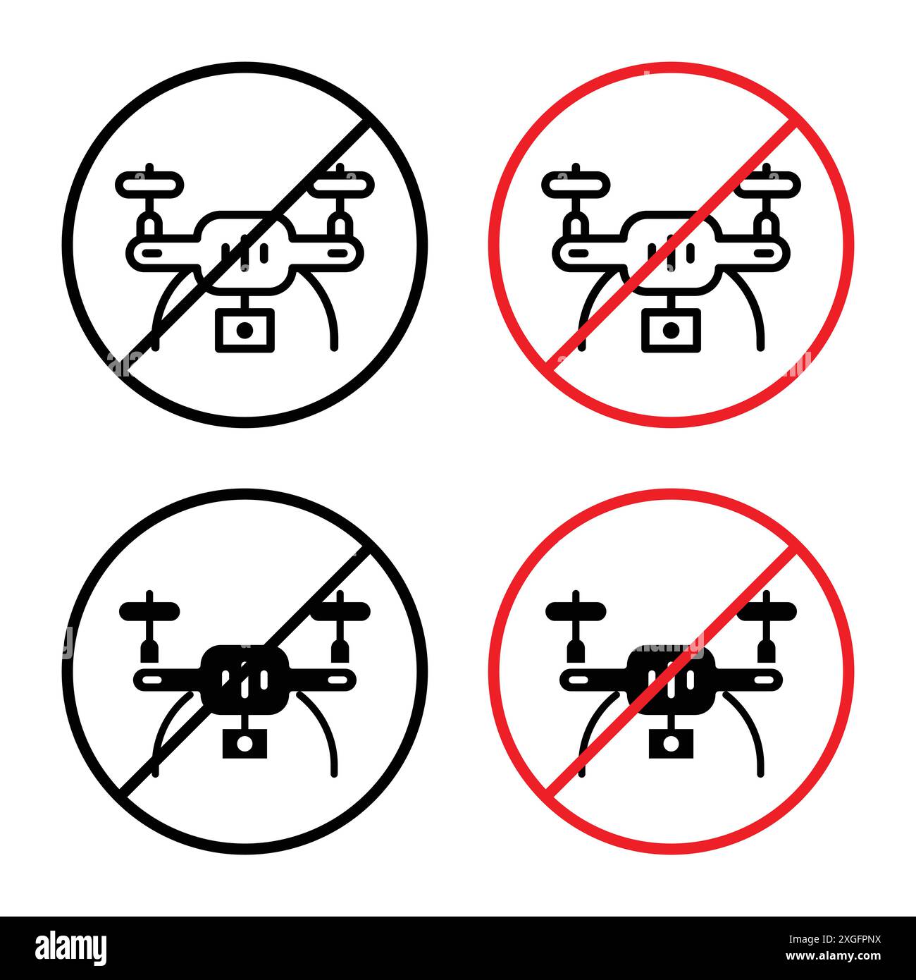 No fly drones sign vector logo set collection for web app ui Stock ...