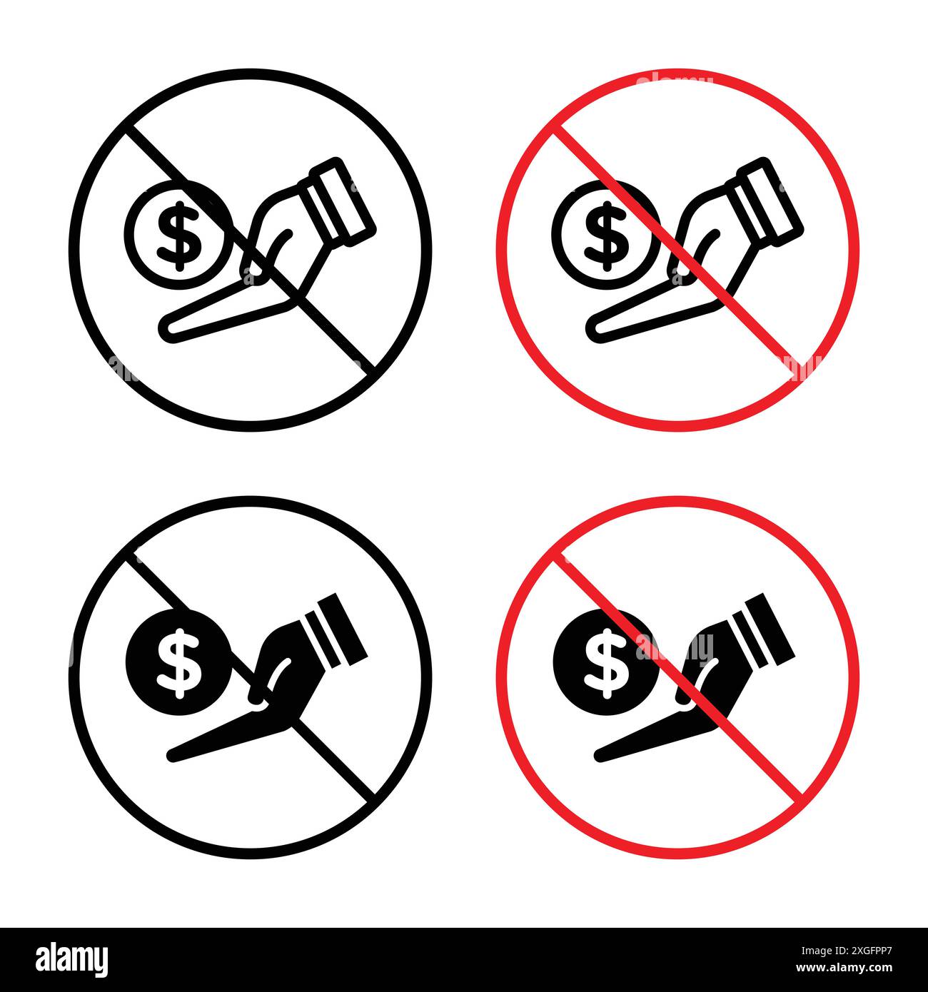 No money sign vector logo set collection for web app ui Stock Vector ...