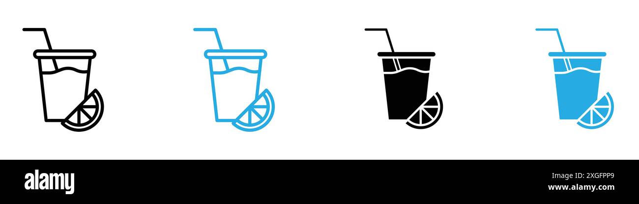 Lemonade icon vector logo set collection for web app ui Stock Vector ...