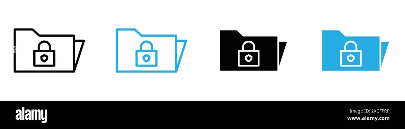 Secret folder icon vector logo set collection for web app ui Stock Vector Image & Art - Alamy