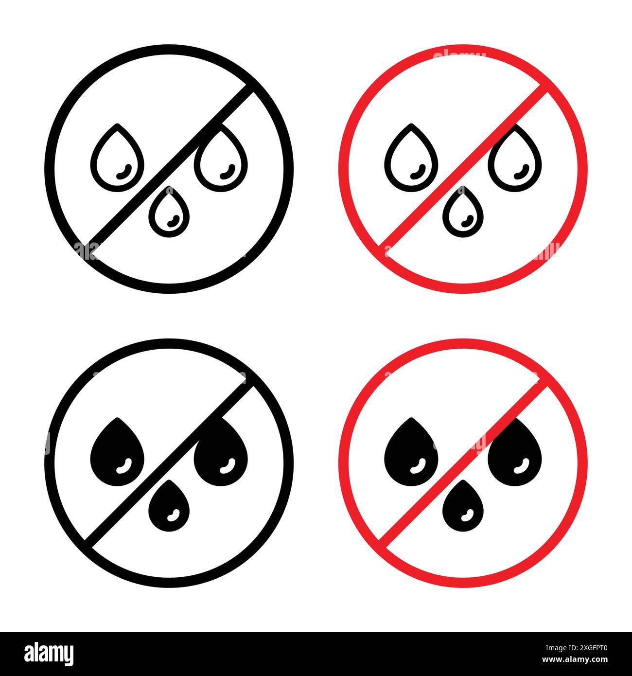 No leakage sign vector logo set collection for web app ui Stock Vector Image & Art - Alamy