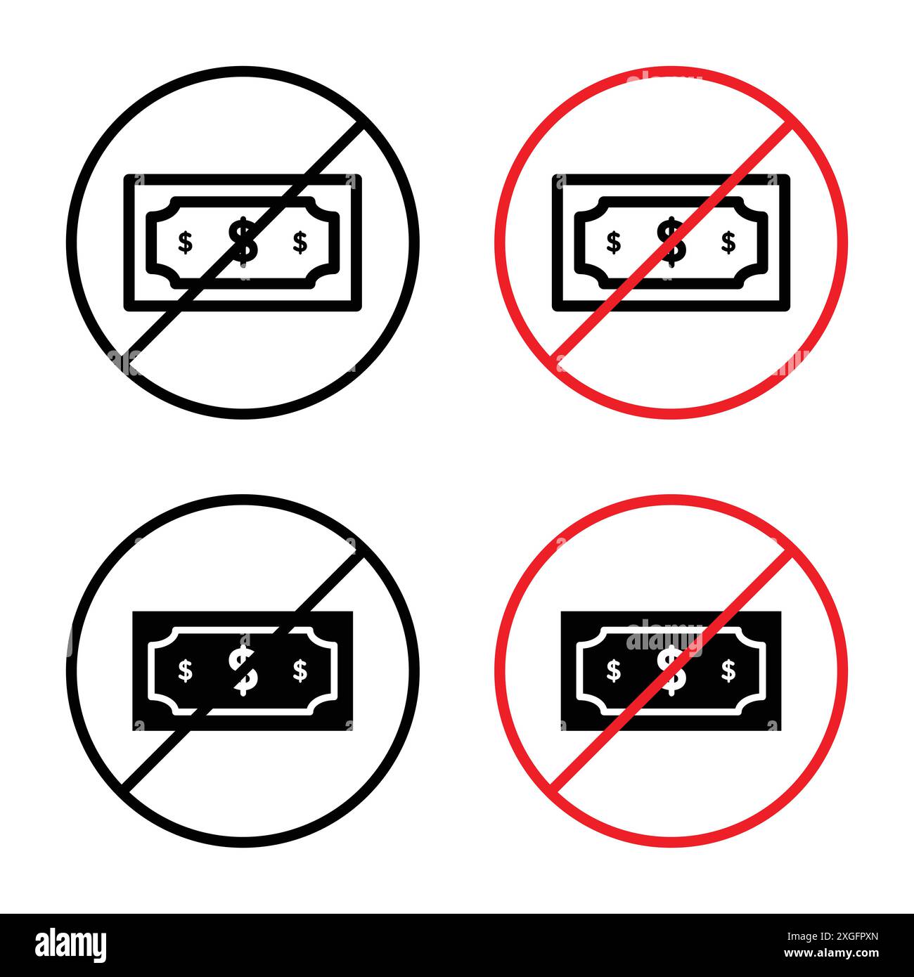 Money bill warning sign Stock Vector Images - Alamy