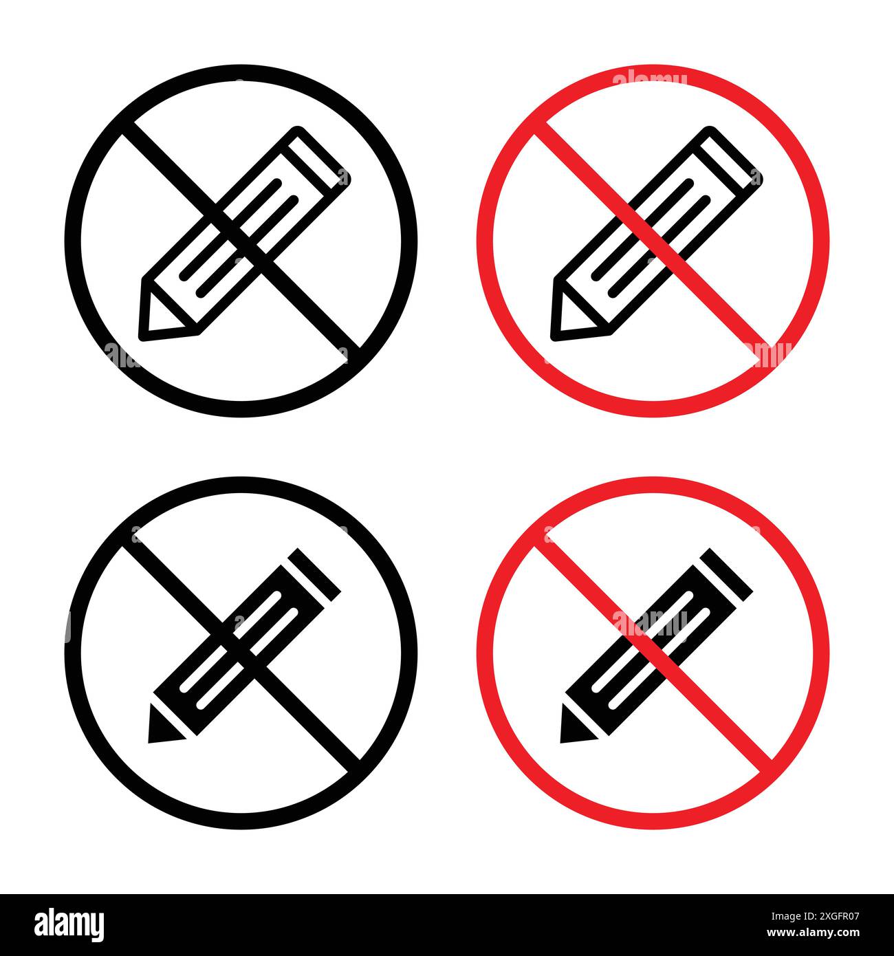 No writing sign vector logo set collection for web app ui Stock Vector ...
