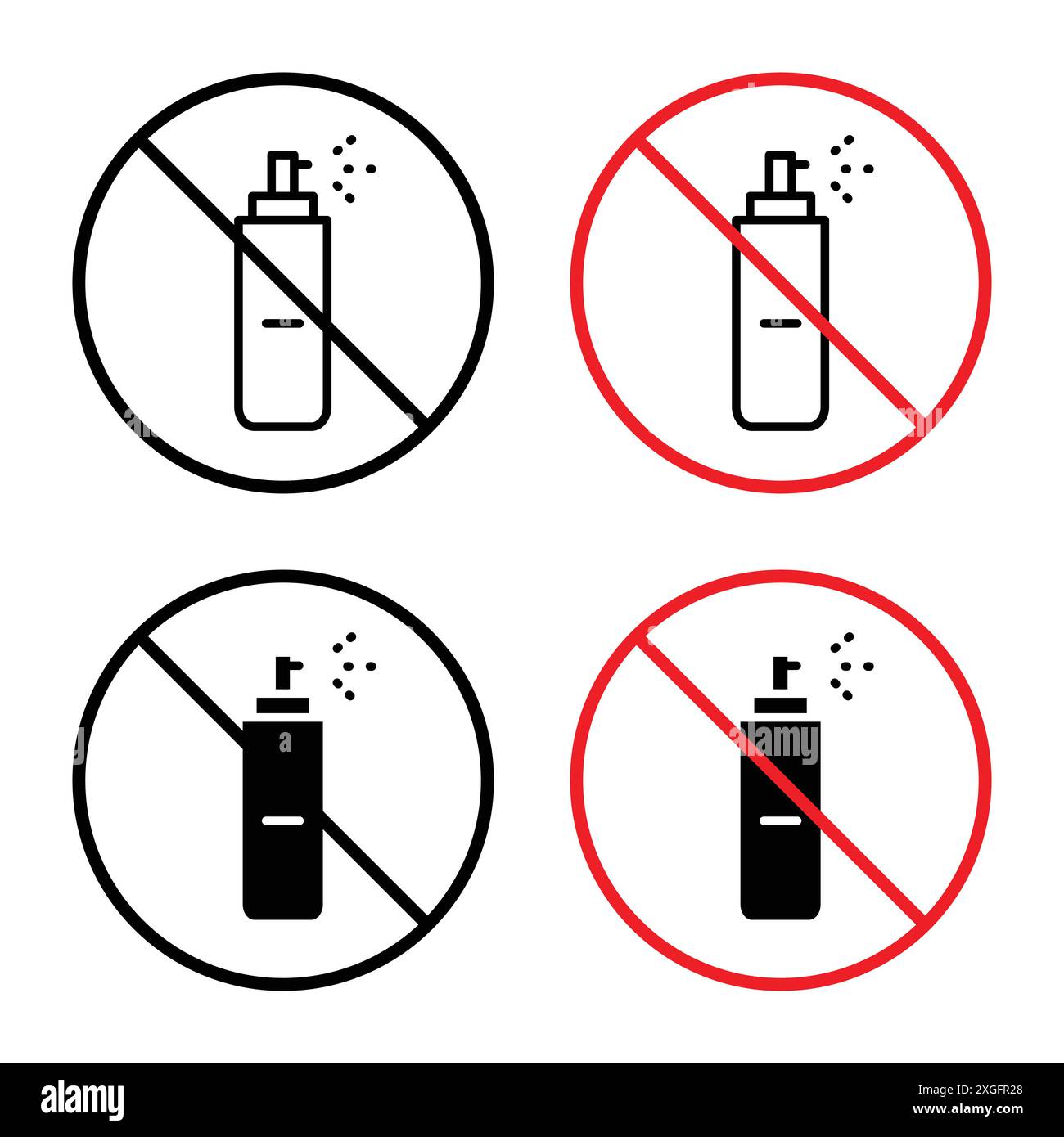No spray can allowed sign vector logo set collection for web app ui Stock Vector Image & Art - Alamy