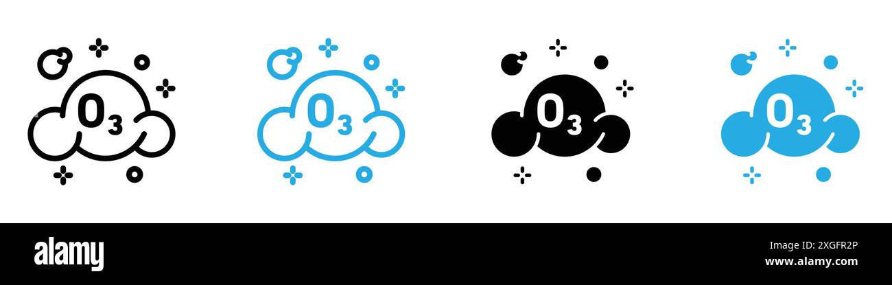 Ozonation icon vector logo set collection for web app ui Stock Vector ...