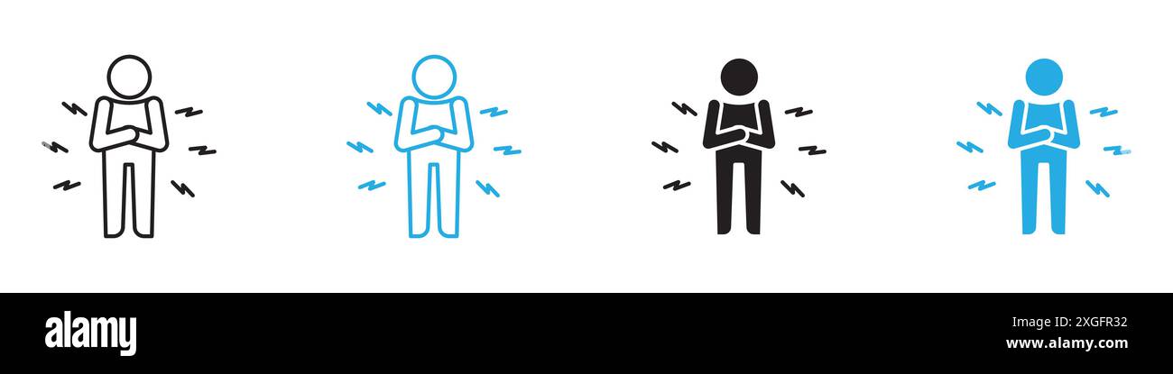 Muscle pain icon vector logo set collection for web app ui Stock Vector ...