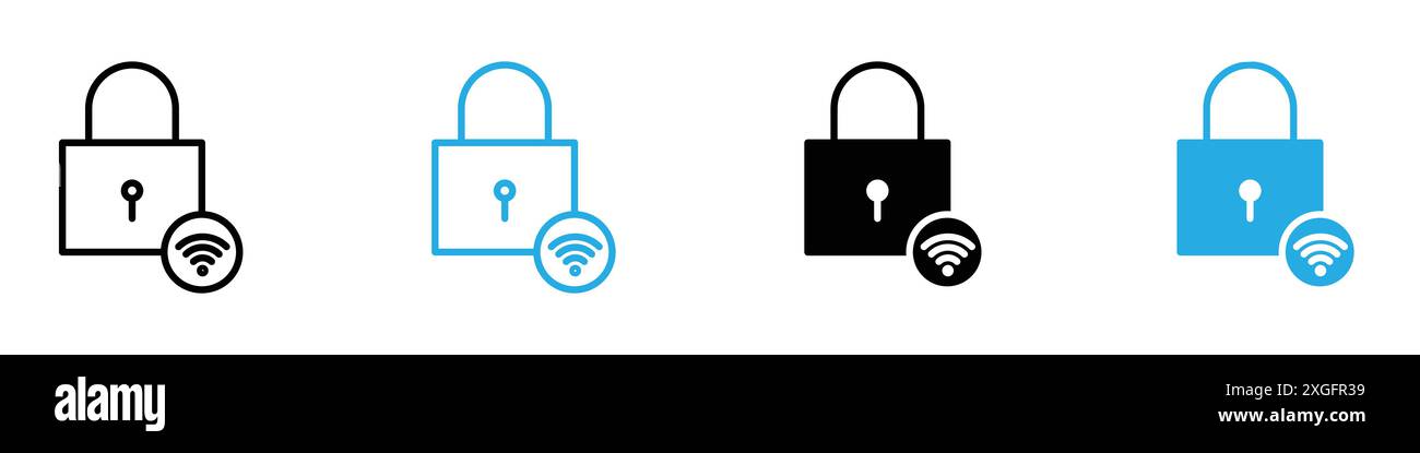 Smart lock icon vector logo set collection for web app ui Stock Vector ...