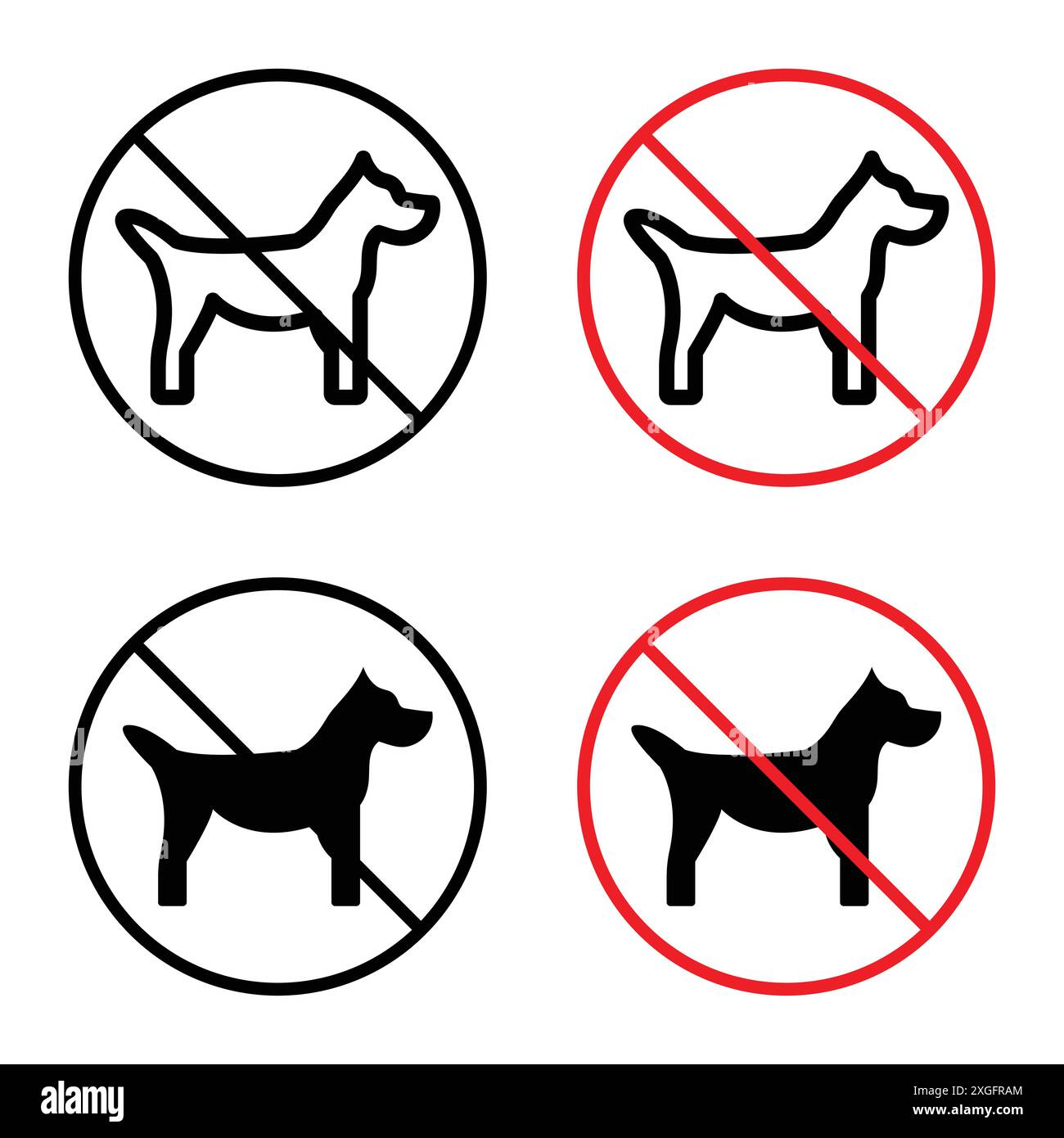 No dogs allowed sign vector logo set collection for web app ui Stock Vector Image & Art - Alamy