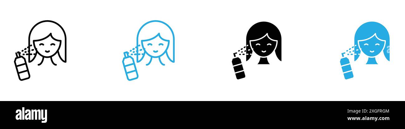 Spray on face icon vector logo set collection for web app ui Stock ...