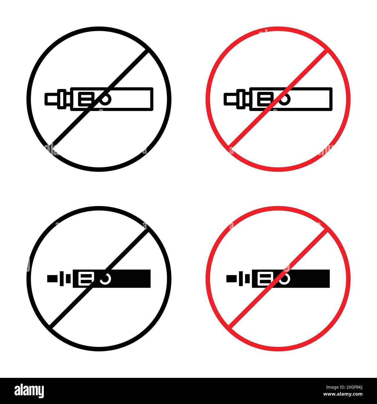 No vaping icon vector logo set collection for web app ui Stock Vector Image & Art - Alamy