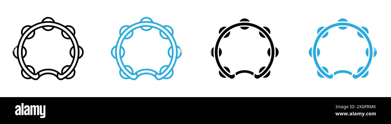 Tambourine icon vector logo set collection for web app ui Stock Vector ...
