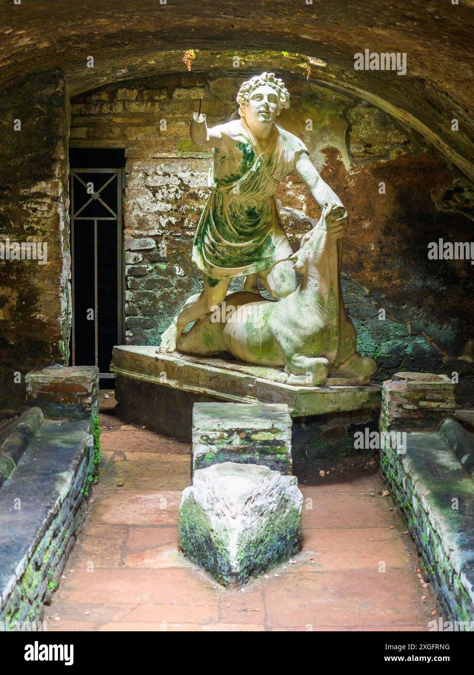 Sculpture group with Mithras- Terme del Mitra - Private baths, built in ...