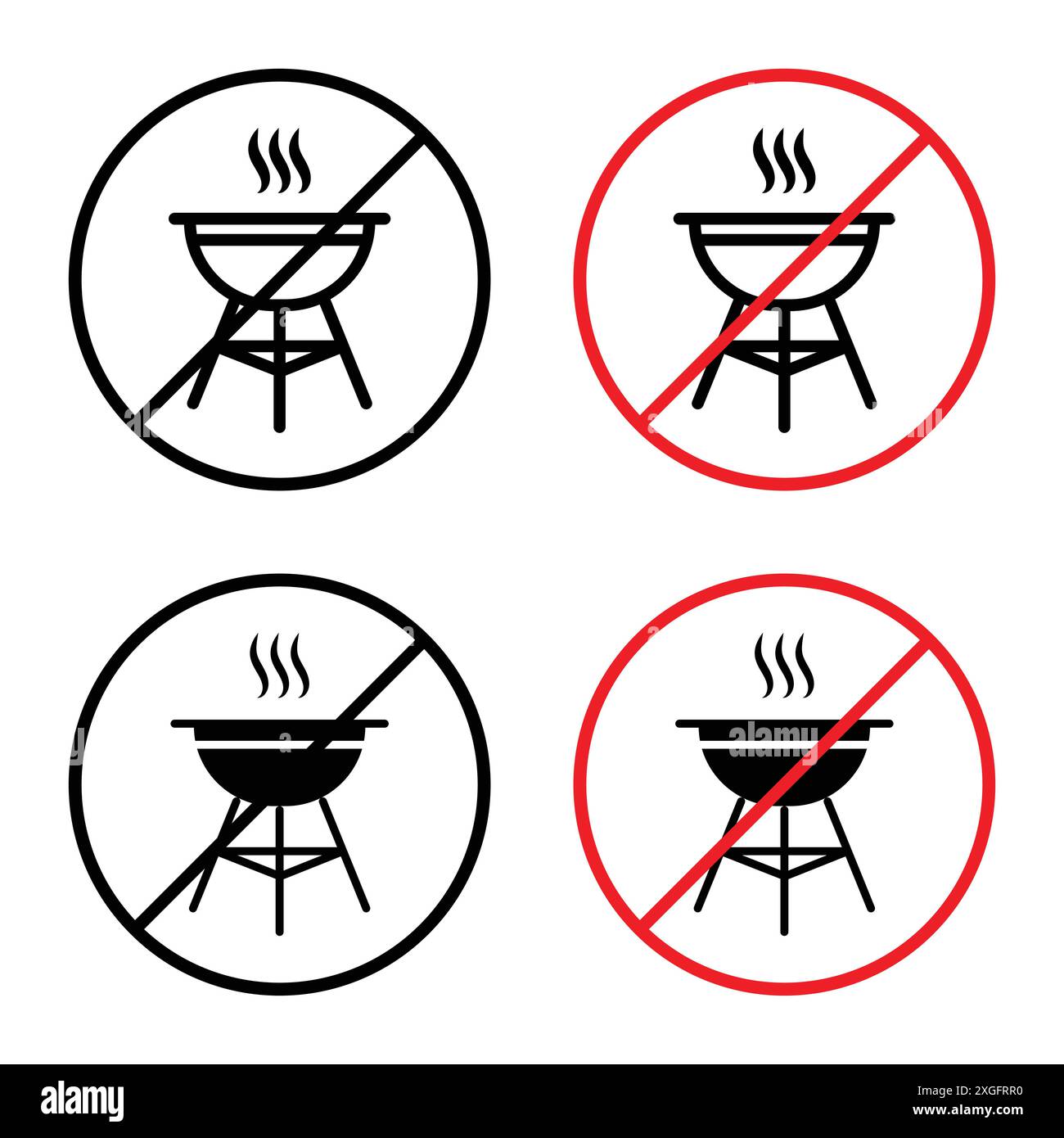 No bbq sign Stock Vector Images - Alamy
