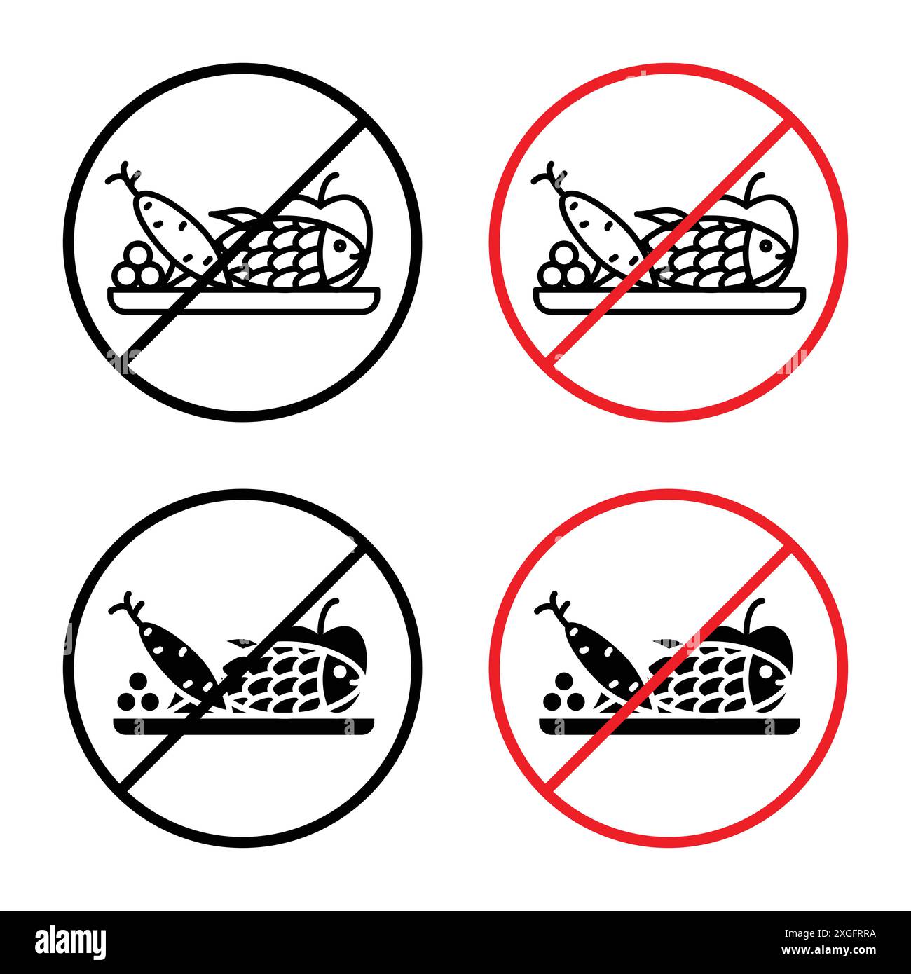 Picnics are prohibited sign vector logo set collection for web app ui Stock Vector Image & Art ...
