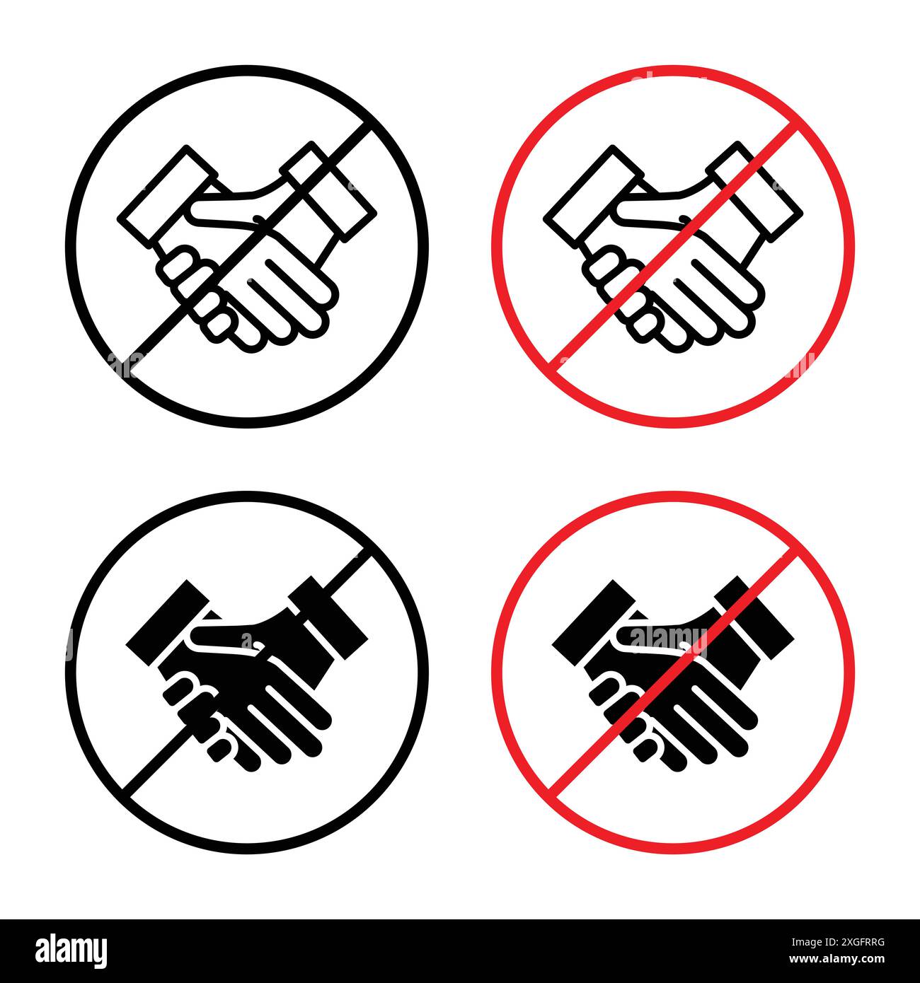 No handshake sign vector logo set collection for web app ui Stock Vector Image & Art - Alamy
