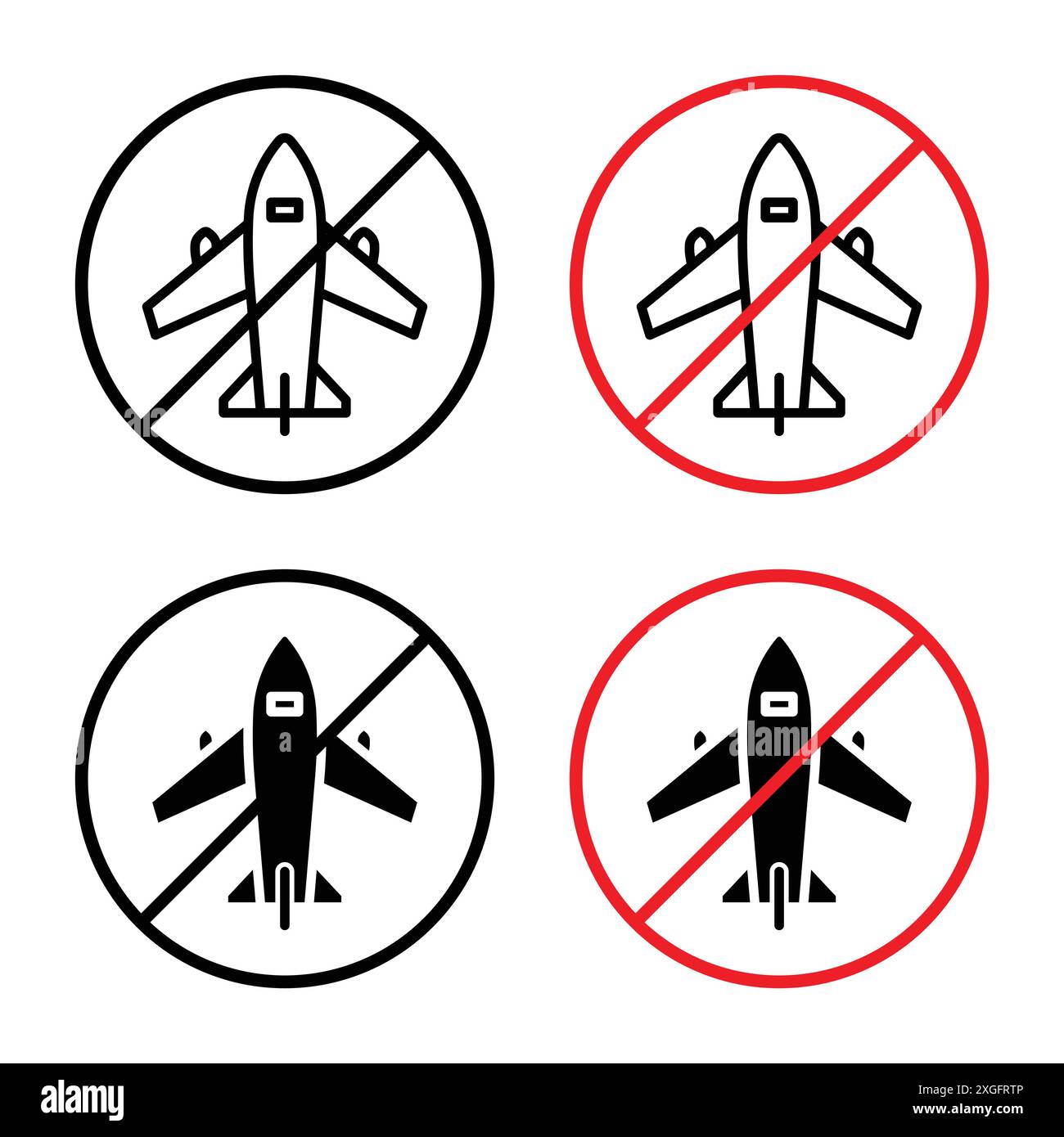 No plane sign vector logo set collection for web app ui Stock Vector Image & Art - Alamy