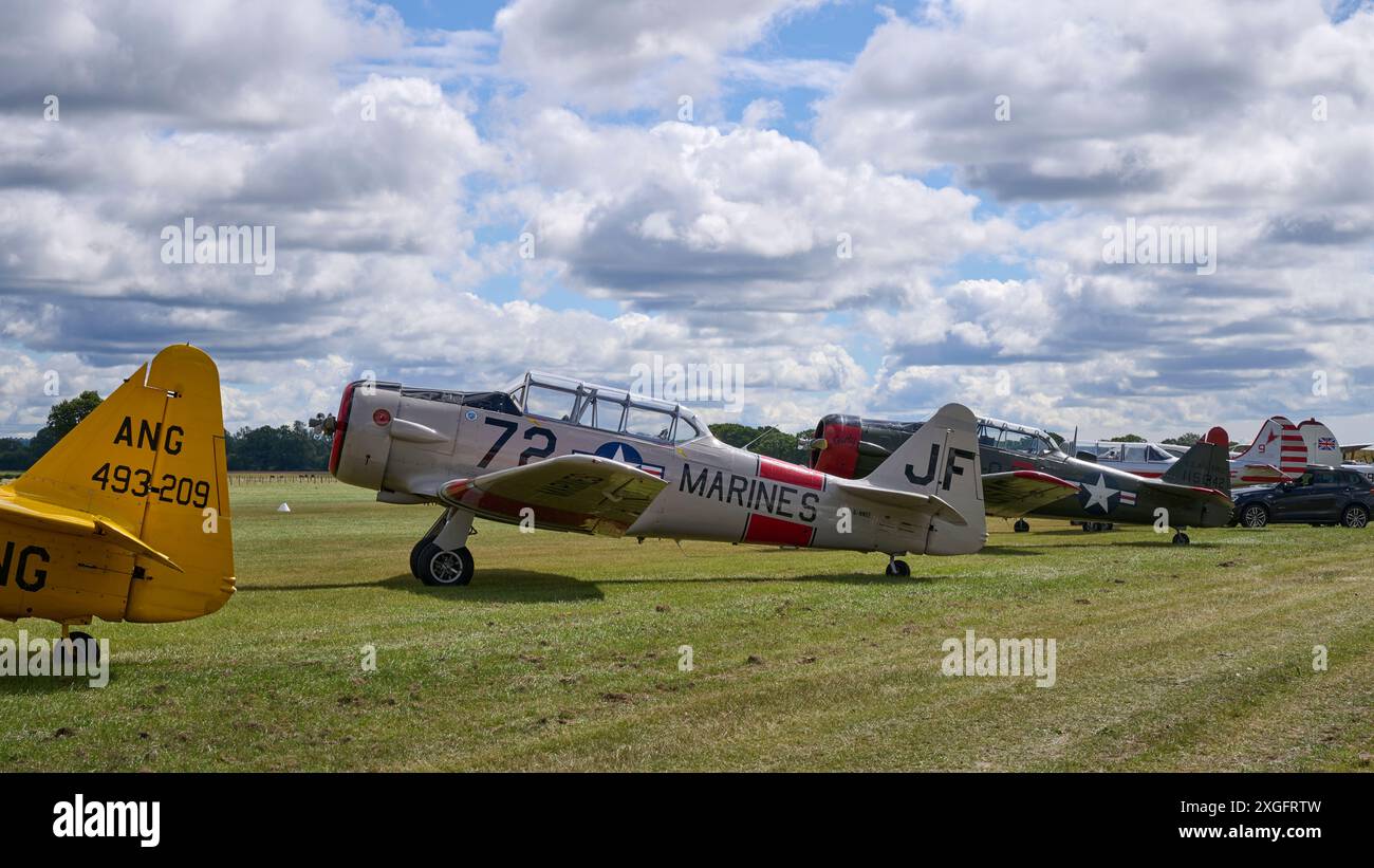 North American T-6G Texan (Harvard) on the flight-line at Headcorn ...