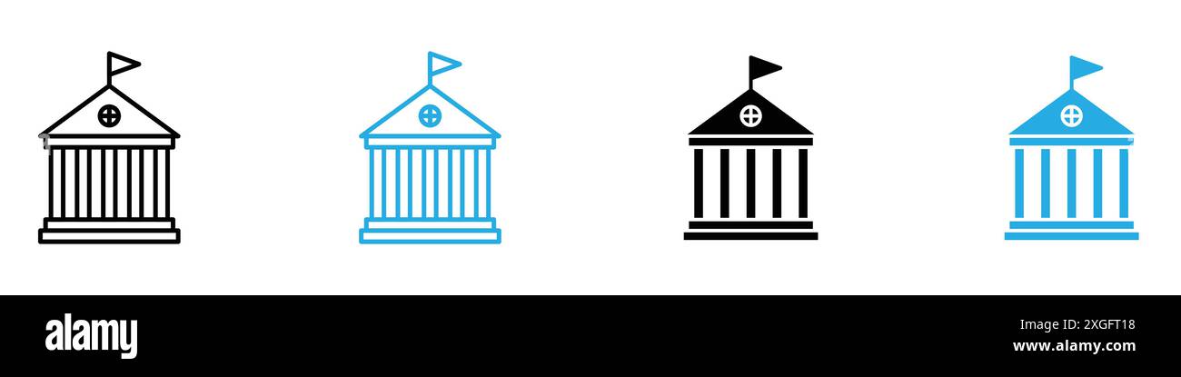 University icon vector logo set collection for web app ui Stock Vector ...