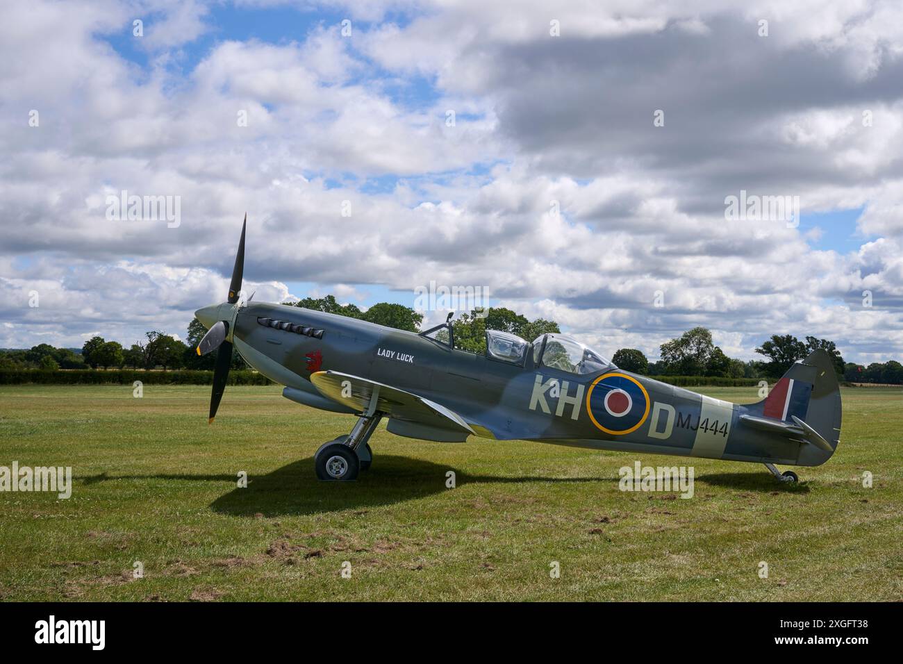 Two seat Supermarine Spitfire on th flight-line at Headcorn Airshow ...