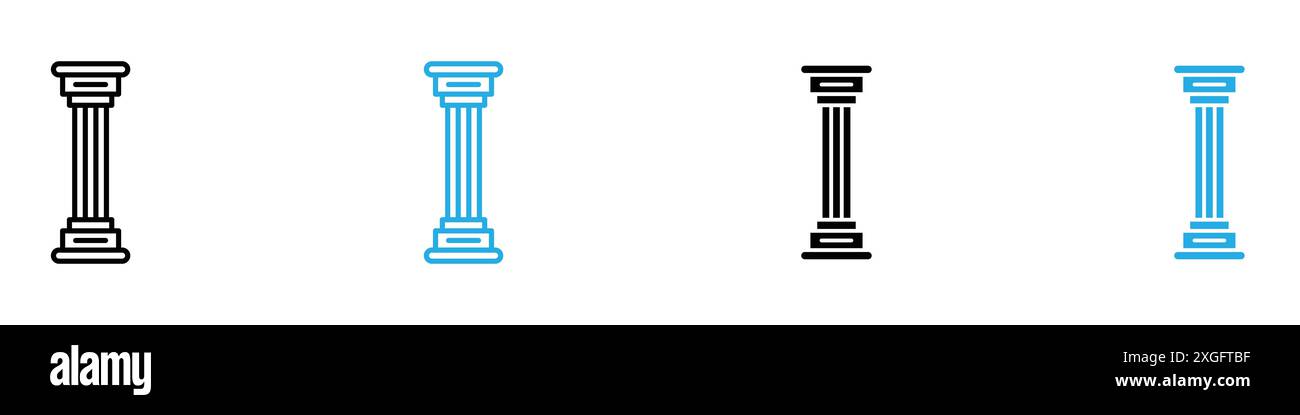 Pillar icon vector logo set collection for web app ui Stock Vector ...