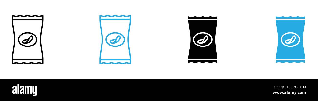 Potato chips icon vector logo set collection for web app ui Stock ...