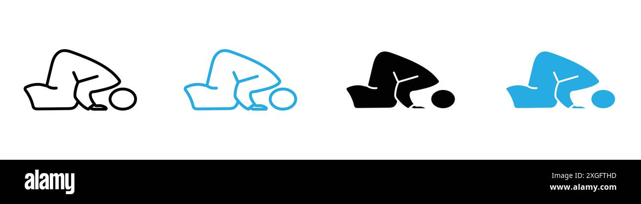 Sujud icon vector logo set collection for web app ui Stock Vector Image ...