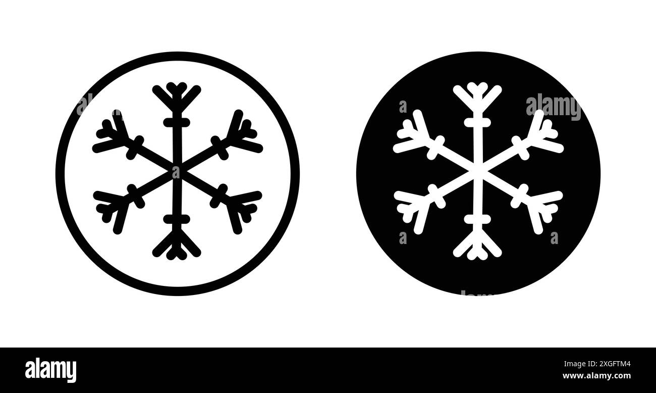 Snowflake icon vector logo set collection for web app ui Stock Vector ...