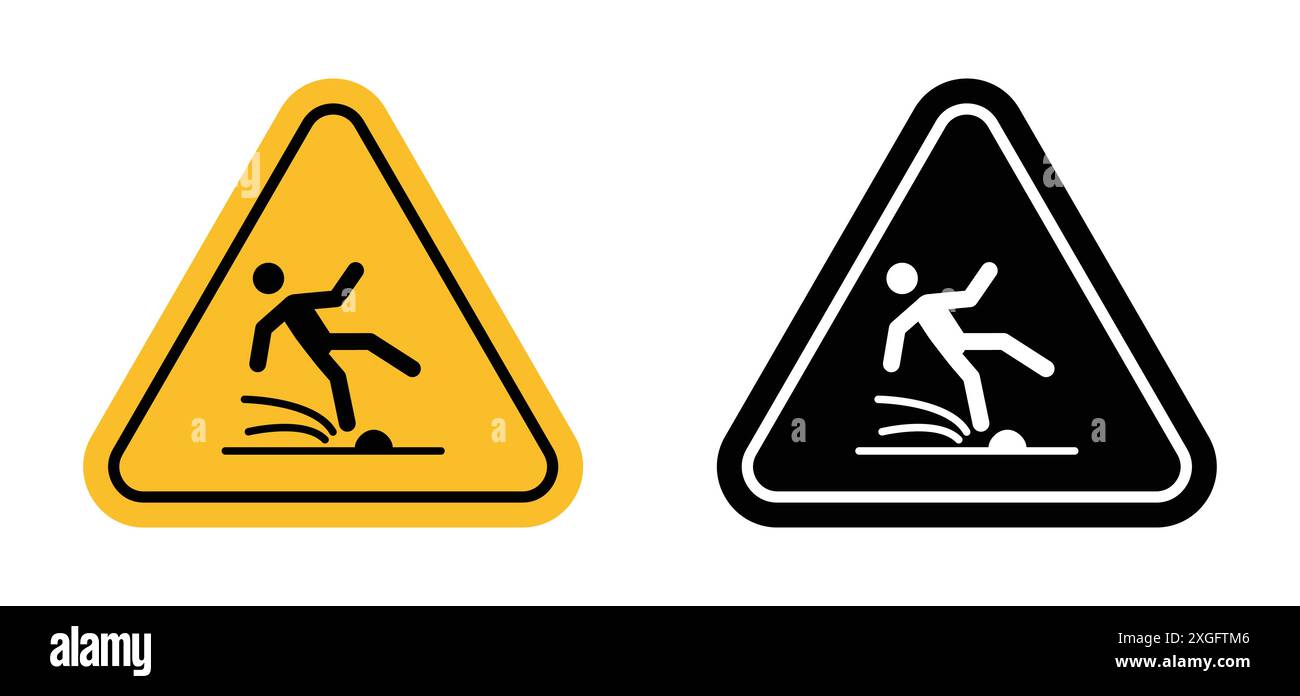 Slip Warning sign vector logo set collection for web app ui Stock Vector Image & Art - Alamy