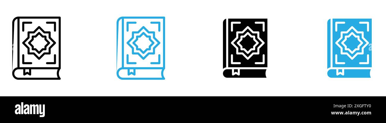 Quran kareem icon vector logo set collection for web app ui Stock ...