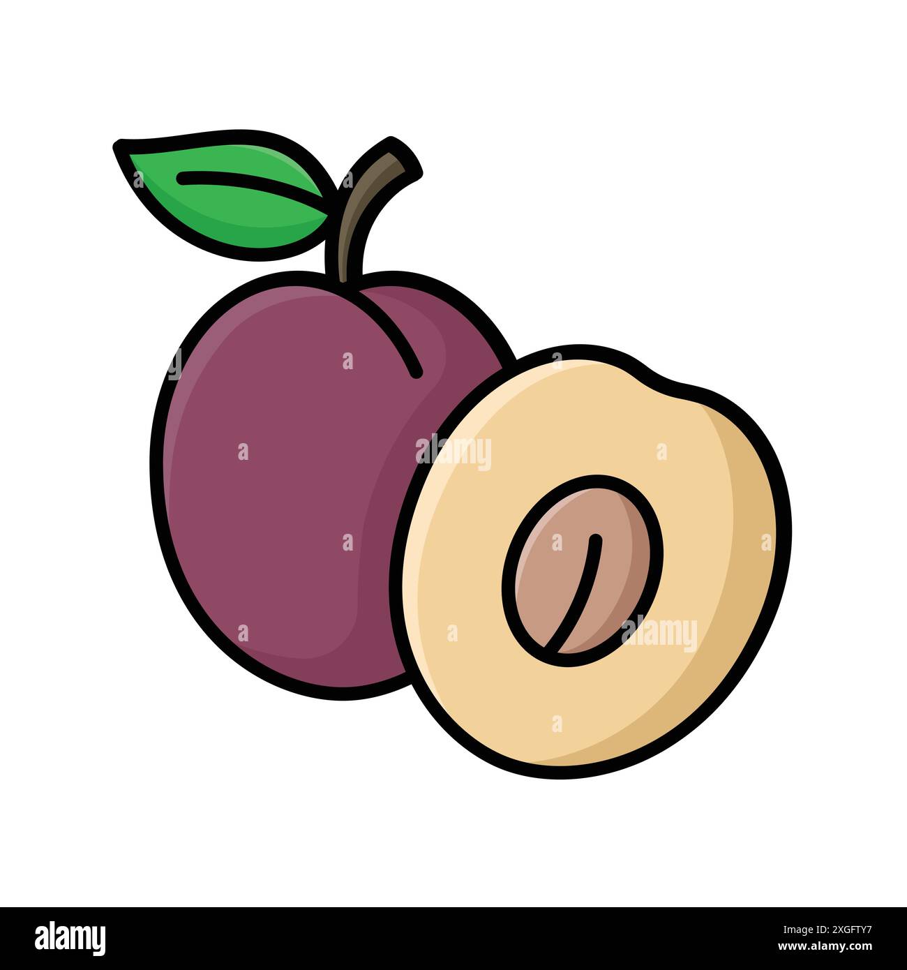 plum icon vector design template in white background Stock Vector Image ...