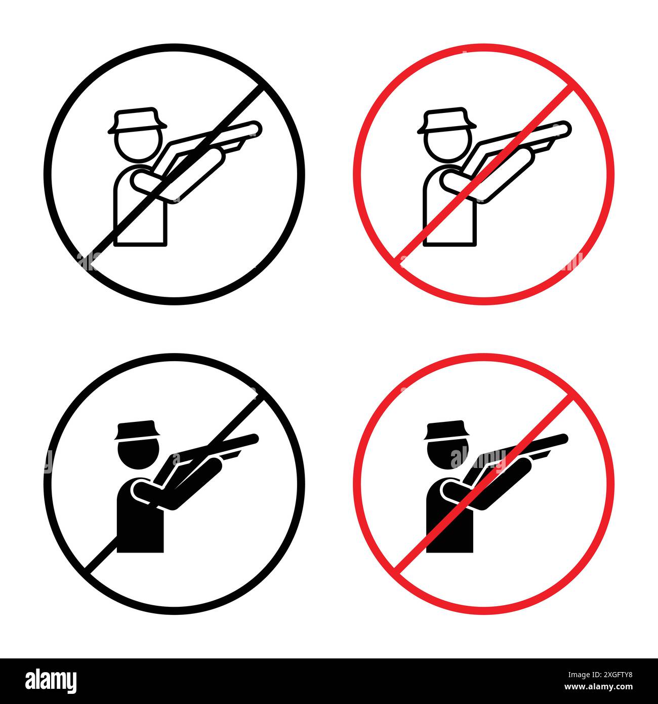 Stop hunting sign vector logo set collection for web app ui Stock Vector Image & Art - Alamy