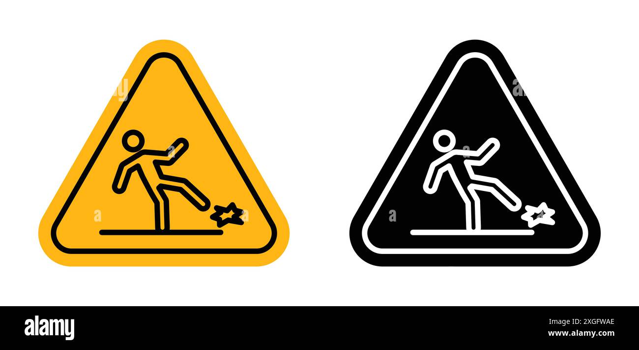 Wet floor sign vector logo set collection for web app ui Stock Vector ...