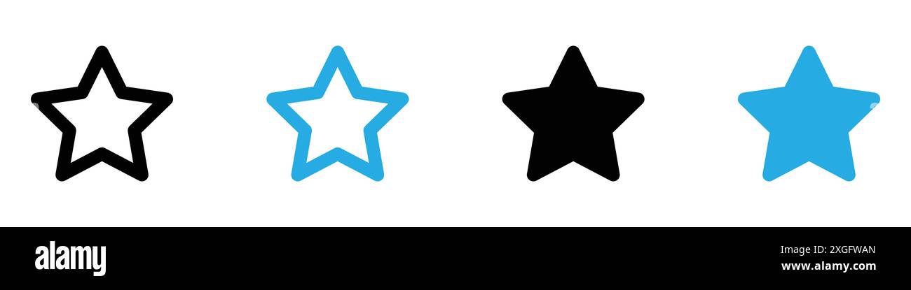 Star icon vector logo set collection for web app ui Stock Vector Image ...