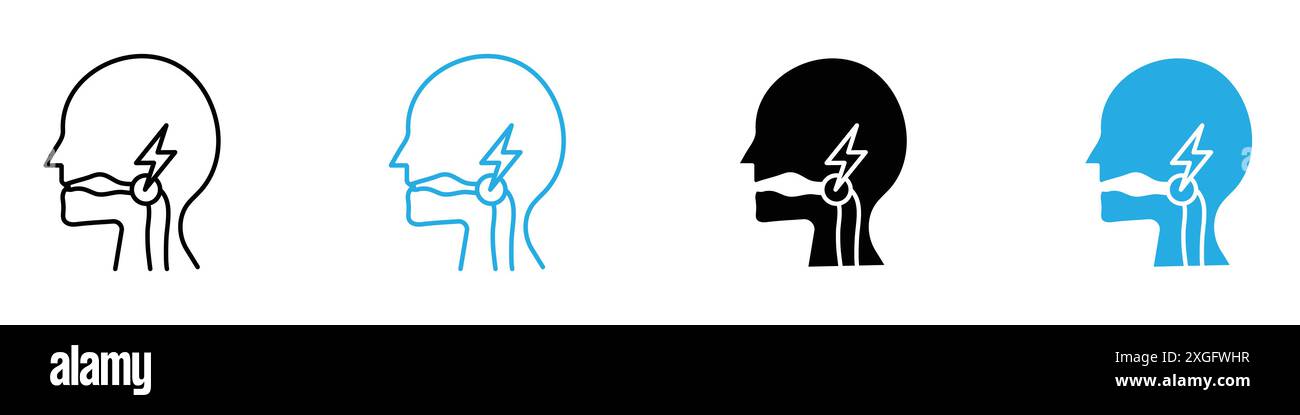 Swallowing reflex icon vector logo set collection for web app ui Stock ...