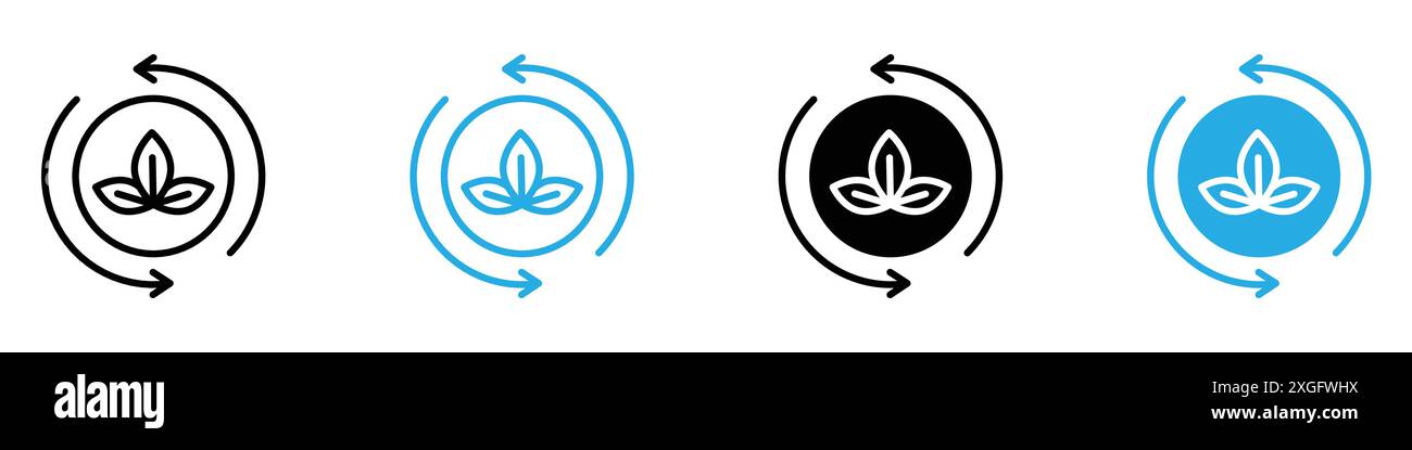 Sustainable icon vector logo set collection for web app ui Stock Vector ...