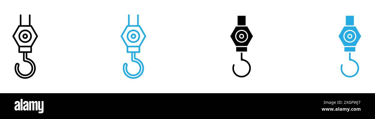Winch hook icon vector logo set collection for web app ui Stock Vector ...