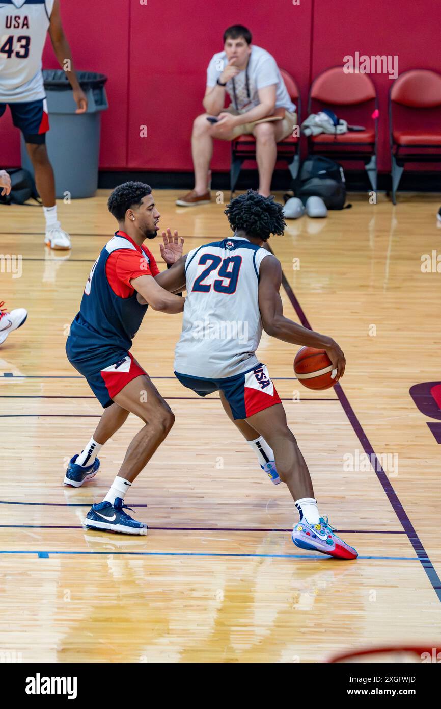 NBA Players practicing at USA Basketball Camp for the Summer Olympics ...