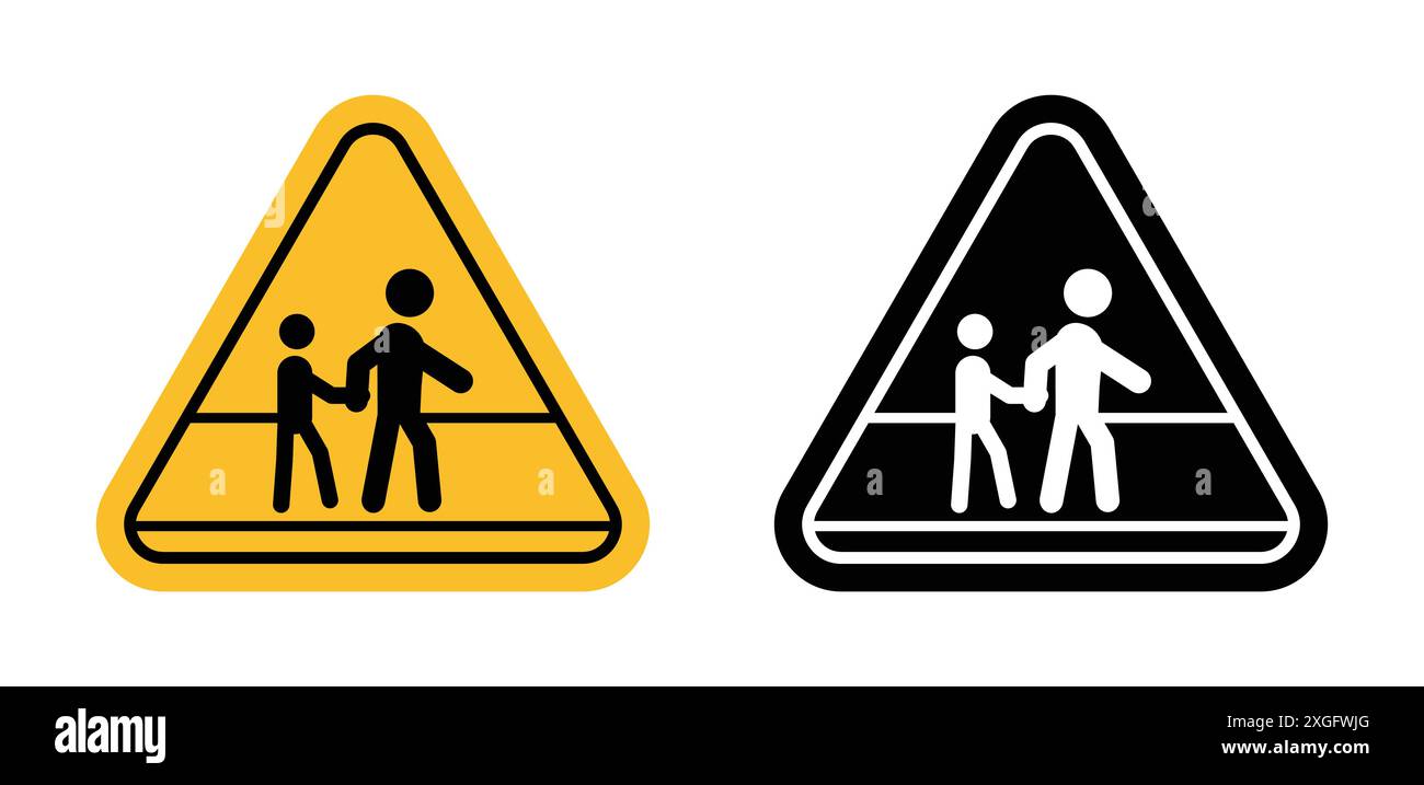School crossing sign vector logo set collection for web app ui Stock Vector Image & Art - Alamy