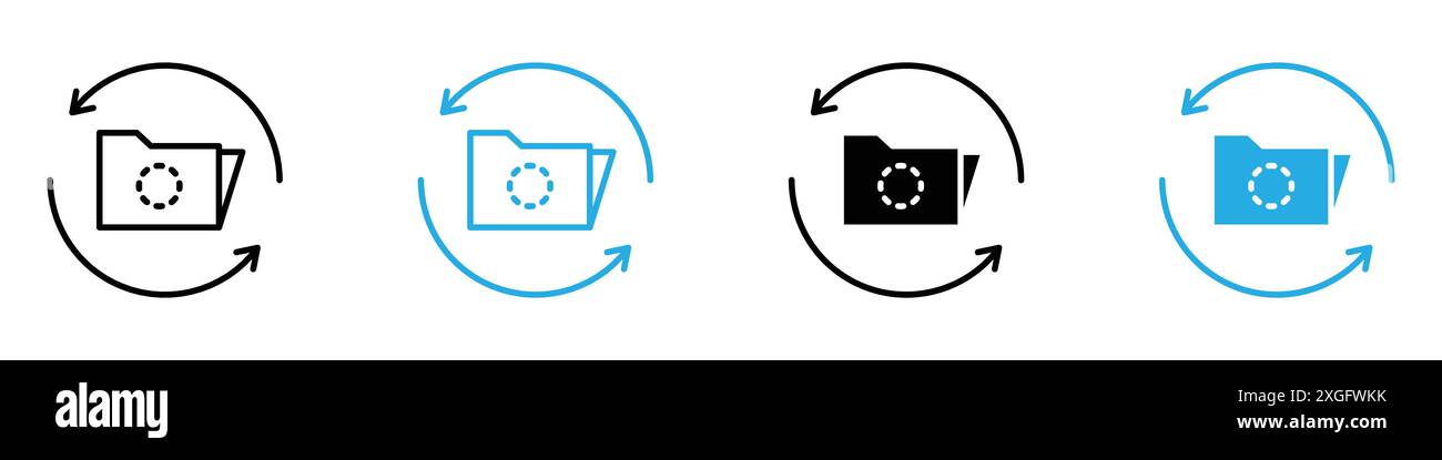 Synchronization icon vector logo set collection for web app ui Stock Vector Image & Art - Alamy