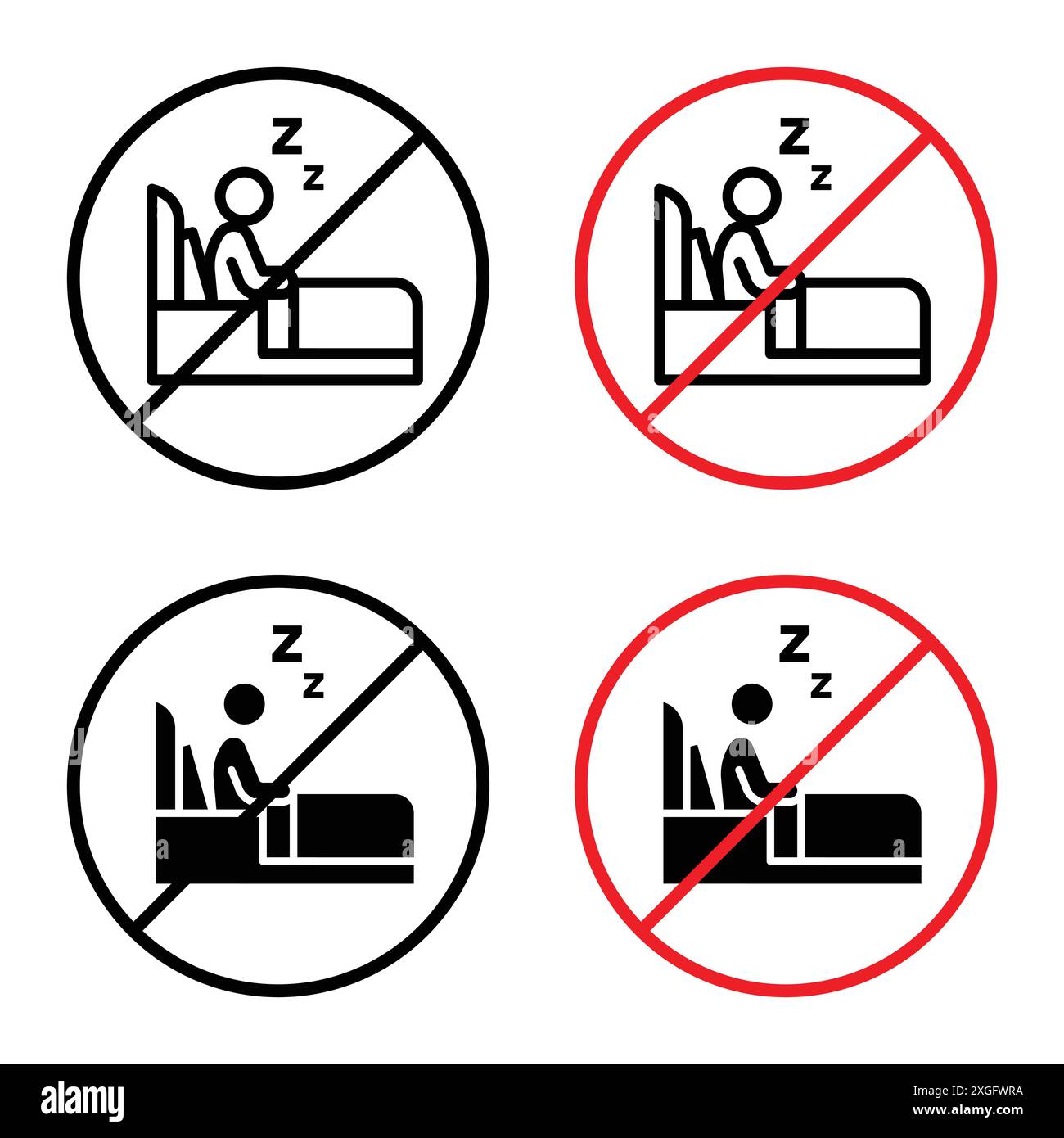 Sleepover ban sign vector logo set collection for web app ui Stock Vector Image & Art - Alamy