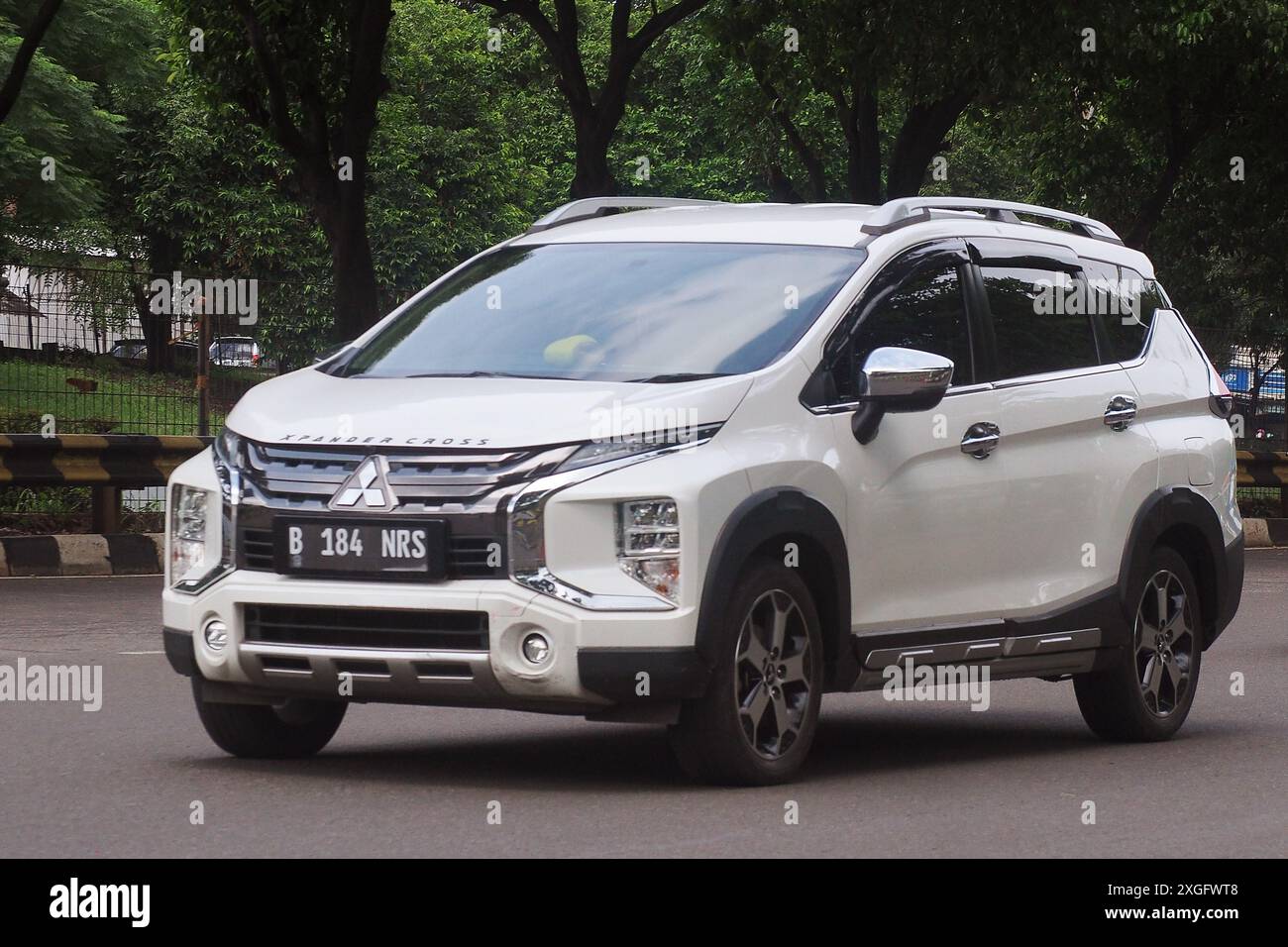 Mitsubishi xpender car, driving at TB Simatupang street, Jakarta ...