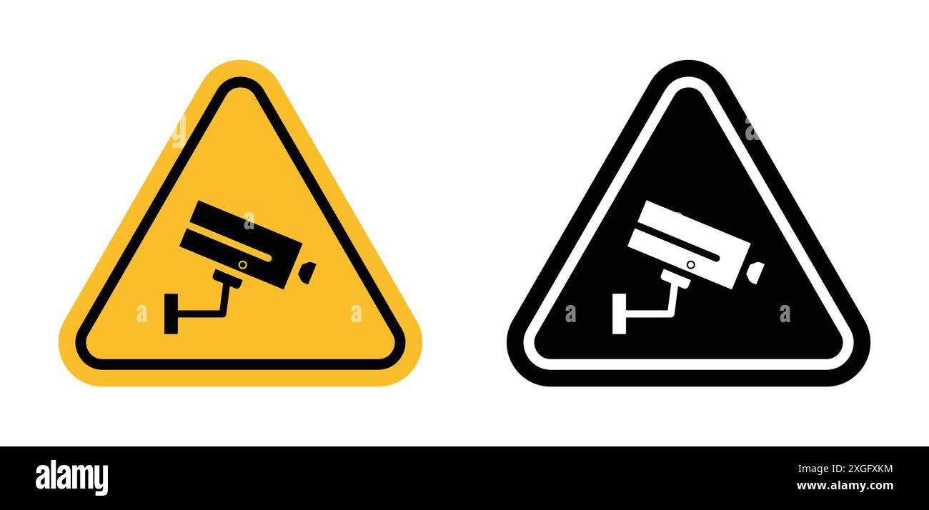 Video surveillance sign vector logo set collection for web app ui Stock Vector Image & Art - Alamy