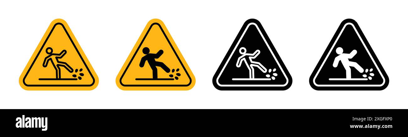 Wet Floor sign vector logo set collection for web app ui Stock Vector Image & Art - Alamy
