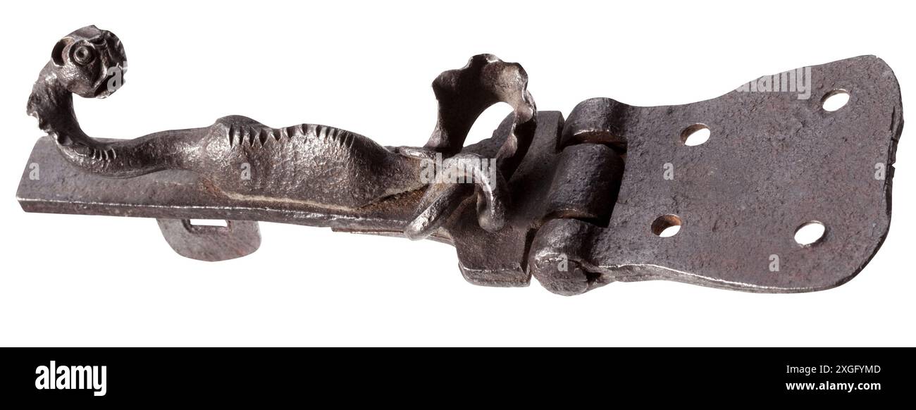 A Gothic drop bolt, German/French, 15th century. Wrought iron, PROPERTY ...