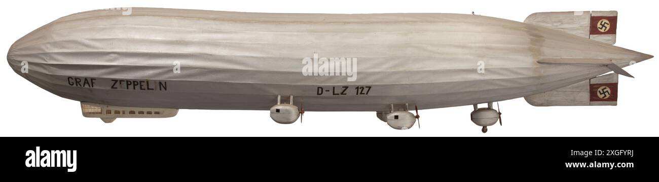 A large contemporary model of the airship "LZ 127" The 2.40 metres long ...