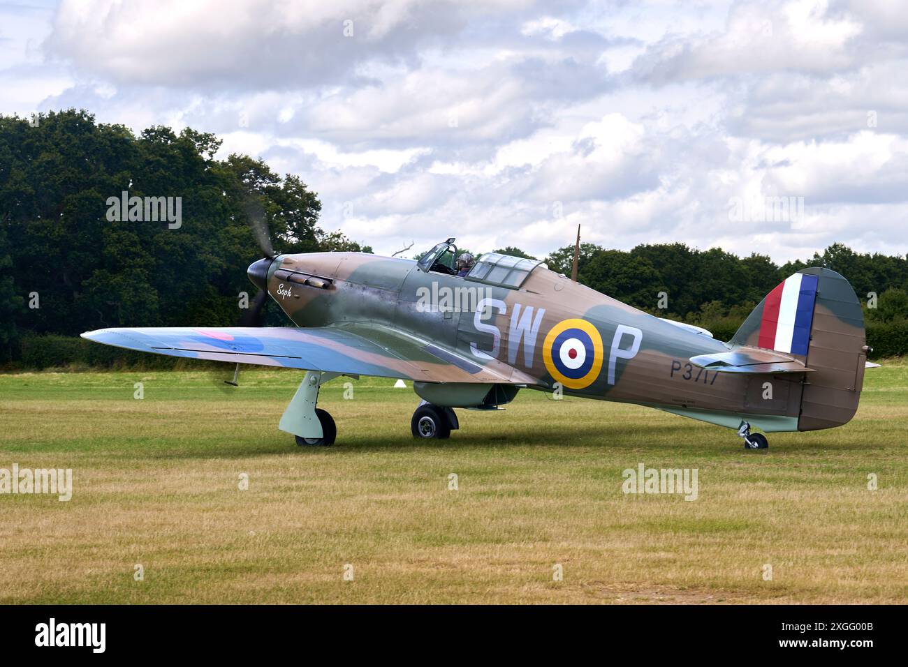 Hawker Hurricane taxiing at Headcorn Airfield Stock Photo - Alamy
